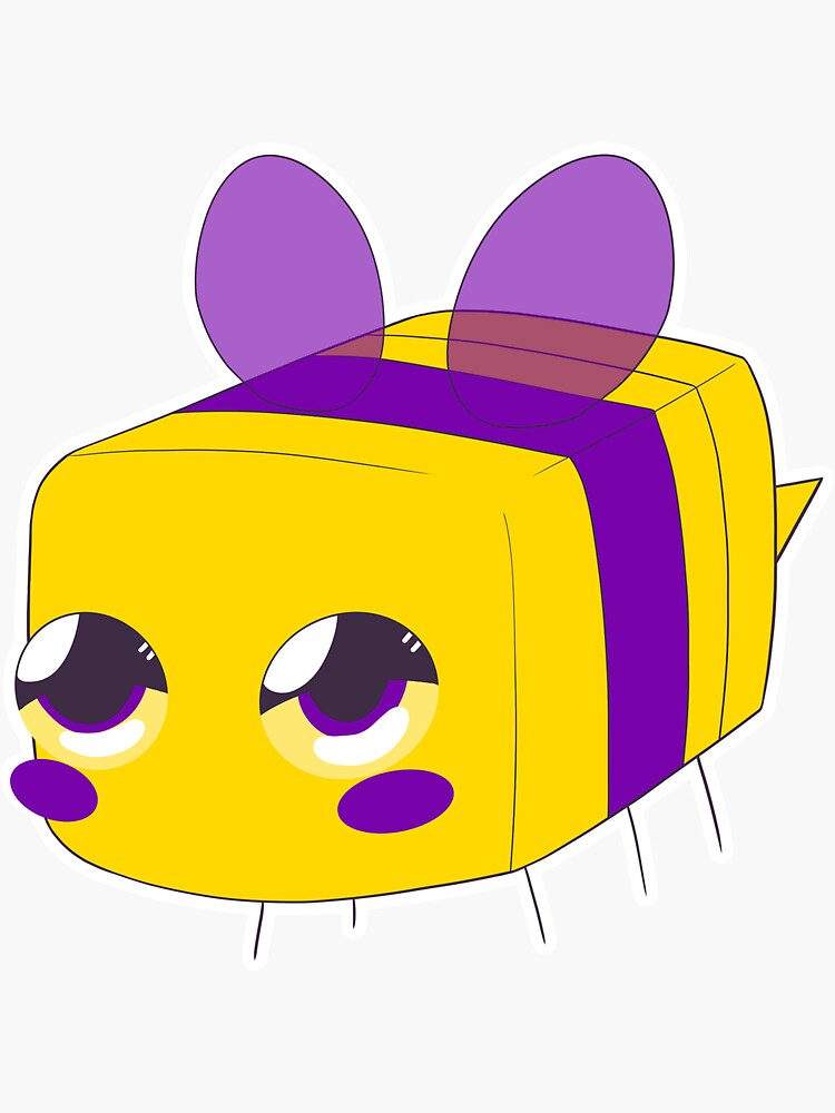Lgbtq Minecraft Bee Sticker Intersex Sticker For Sale By Insanitycreator Redbubble