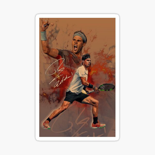 "rafael nadal" Sticker for Sale by rudhon | Redbubble