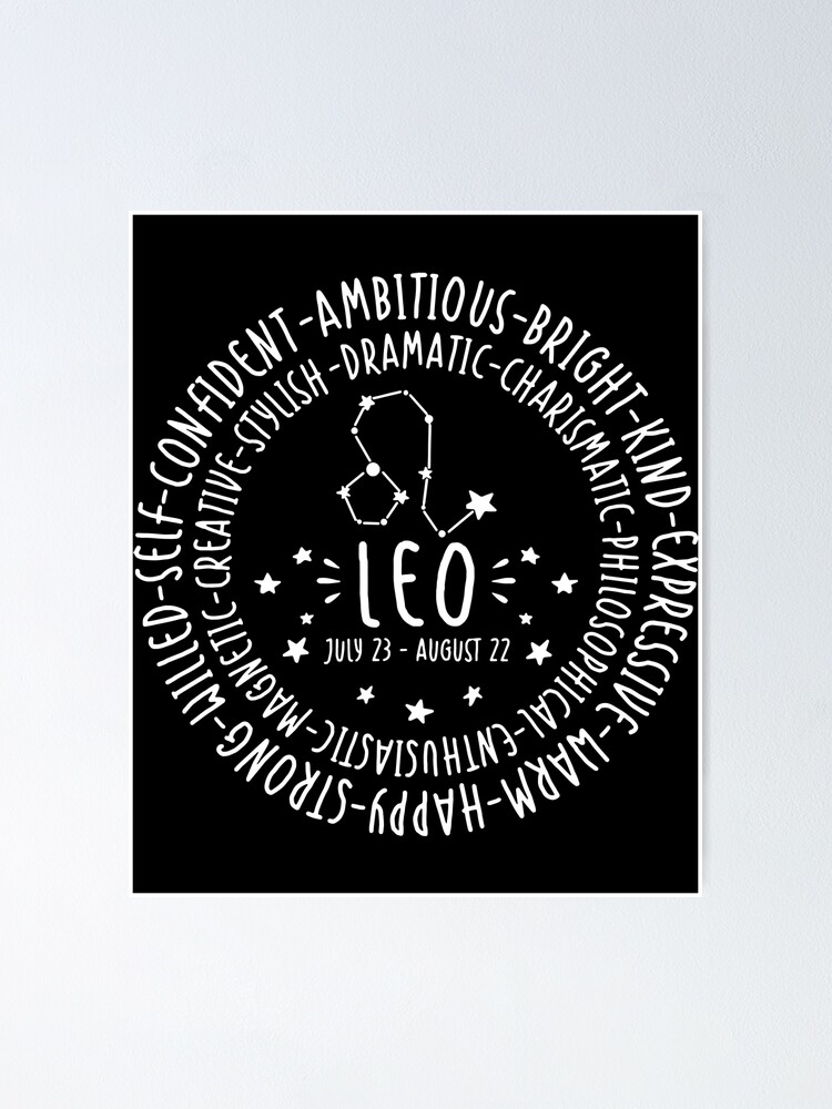 Póster «Leo Zodiac - Constelación de Leo y signo de Leo» de Helbon-art ...