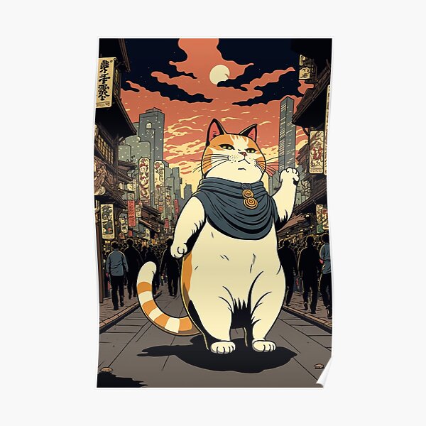 Cute Cat In Japanese Vintage Style 2 Poster For Sale By OnPotion Redbubble cute-cat-in-japanese-vintage-style-2-poster-for-sale-by-onpotion-redbubble