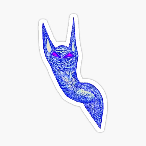 "blue unlucky worm" Sticker for Sale by letmeeatart | Redbubble