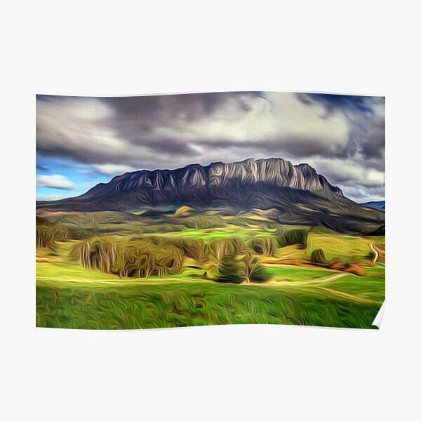 "Mt Roland Painted" Poster for Sale by Husky | Redbubble
