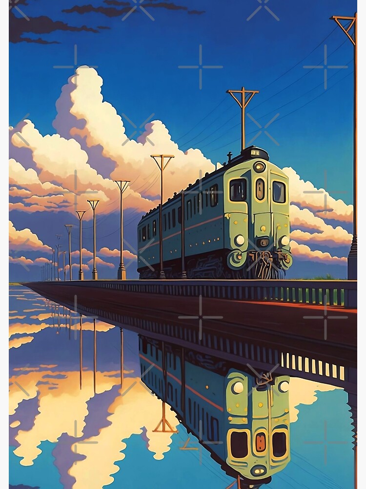 "Retro Anime Style Old Japanese Train" Poster for Sale by KaPrints ...