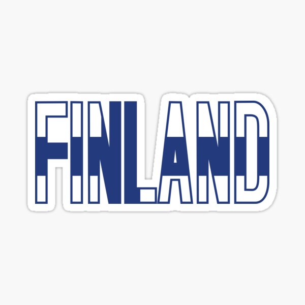 "Finland Flag Text" Sticker for Sale by OldDannyBrown | Redbubble