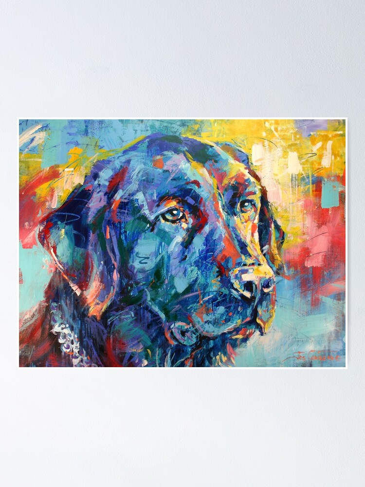 "Black Labrador" Poster by joscoufreur | Redbubble