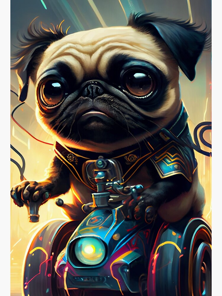 "Cyber Pug Punk Kart Racing - Super Pug Kart Racing" Sticker for Sale ...