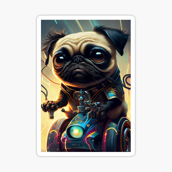 "Cyber Pug Punk Kart Racing - Super Pug Kart Racing" Sticker for Sale ...
