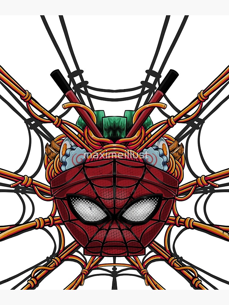 "SPIDY RAMEN" Poster for Sale by maximeillust | Redbubble