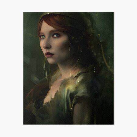 "Opal - Beautiful portrait Of Girl Created Using AI" Art Board Print ...