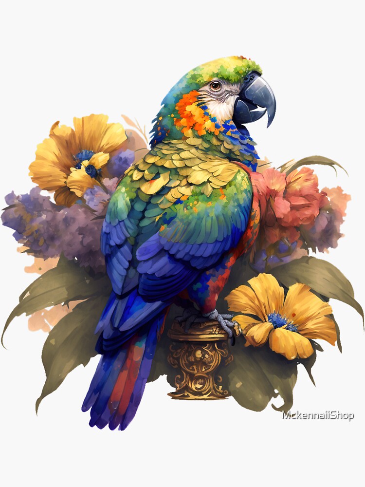 "Macaw" Sticker for Sale by MckennaiiShop | Redbubble