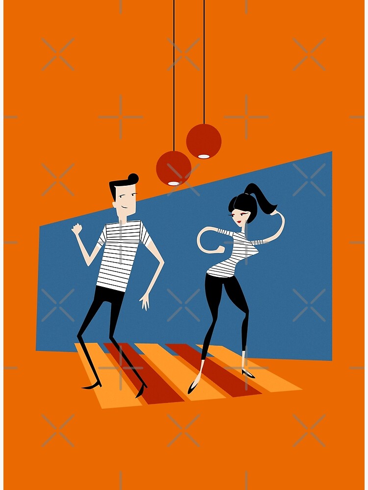 "Beatnik Dance" Poster for Sale by Plan8 | Redbubble