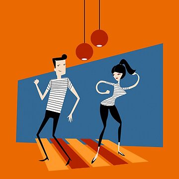 "Beatnik Dance" Sticker for Sale by Plan8 | Redbubble