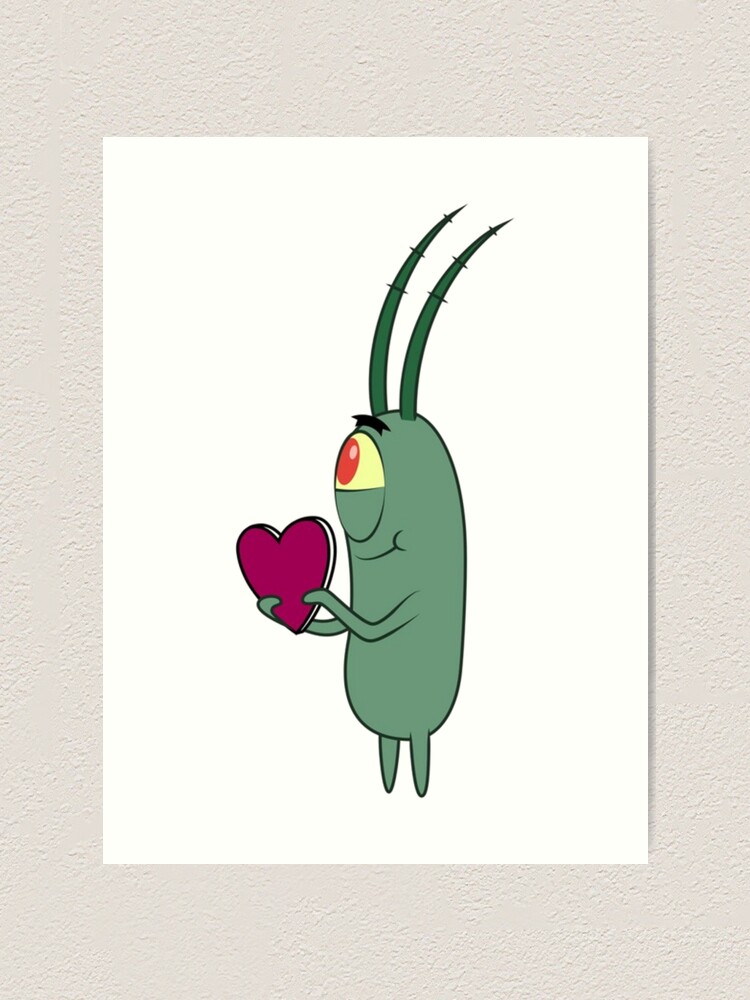 "Plankton with a heart in his hands" Art Print for Sale by moonviktoria ...