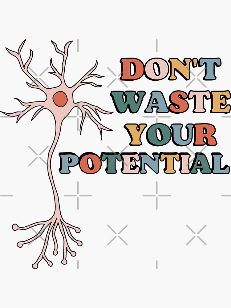 "Don't waste your potential " Sticker for Sale by preslavagenova ...
