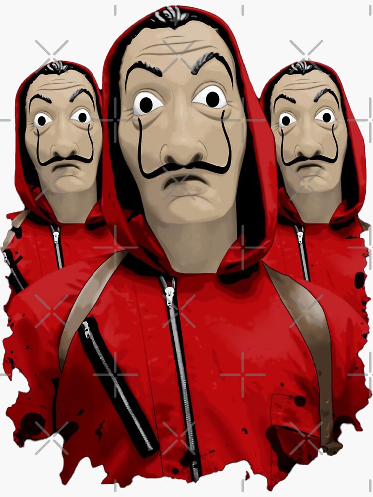 "Money Heist" Sticker for Sale by Fayad-Art | Redbubble