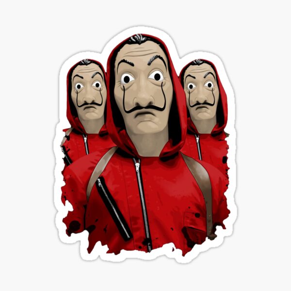 "Money Heist" Sticker for Sale by Fayad-Art | Redbubble