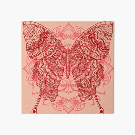 Red Butterfly Mandala Wall Art for Sale | Redbubble