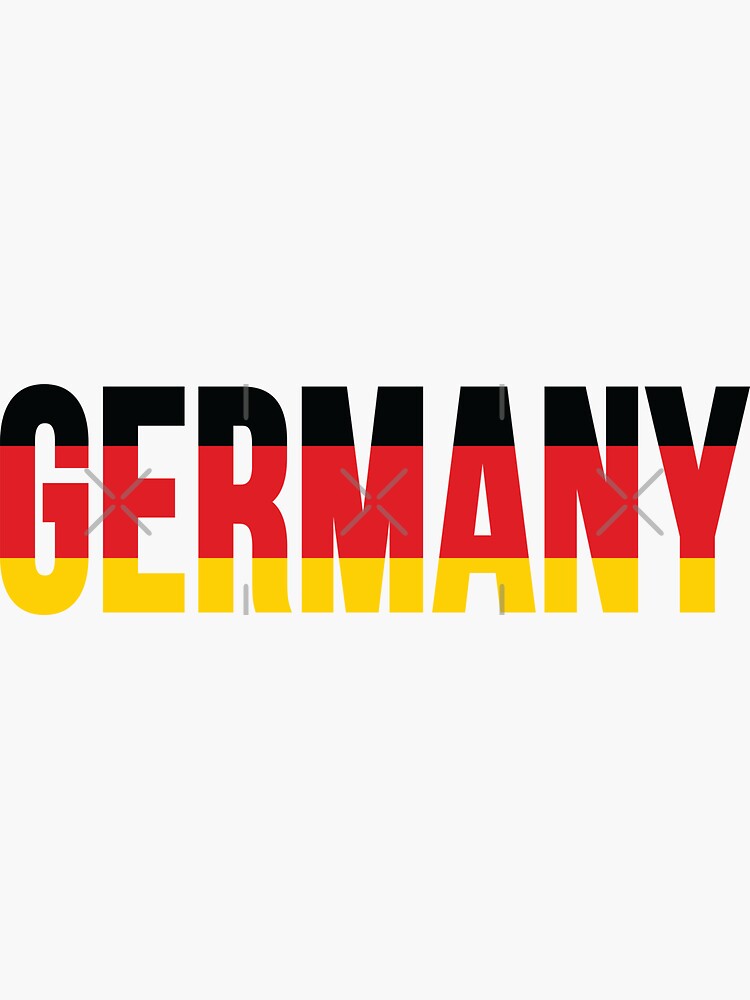 "Germany Country Flag Text" Sticker for Sale by OldDannyBrown | Redbubble