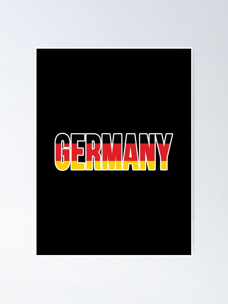"Germany Country Flag Text" Poster for Sale by OldDannyBrown | Redbubble
