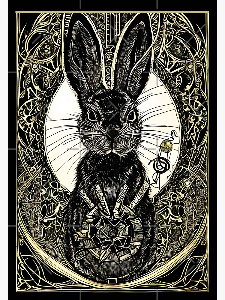 "dark rabbit 01" Sticker for Sale by GOLDENLIONPERU | Redbubble