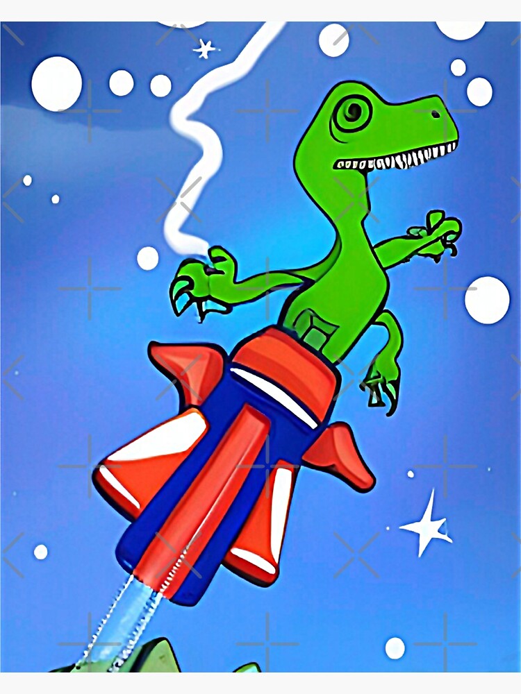 "Jetpack dinosaur." Sticker for Sale by Neo-Expression | Redbubble