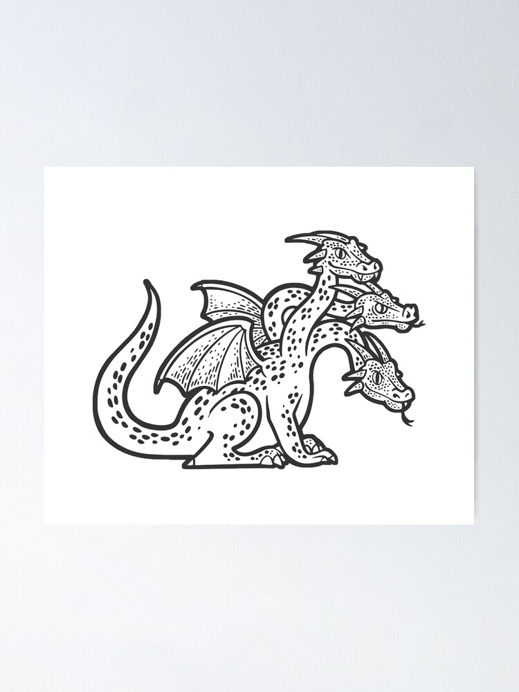 "Zmei Gorynich Three Headed Dragon" Poster for Sale by dragonwrath ...