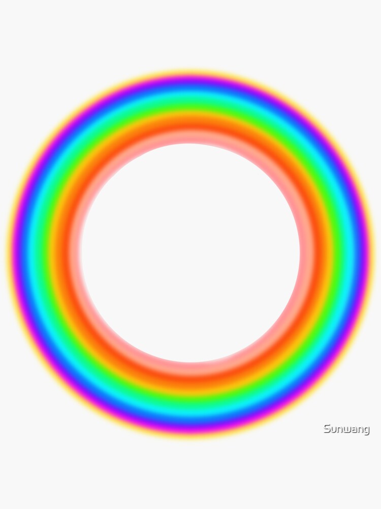 "Rainbow circle" Sticker for Sale by Sunwang | Redbubble