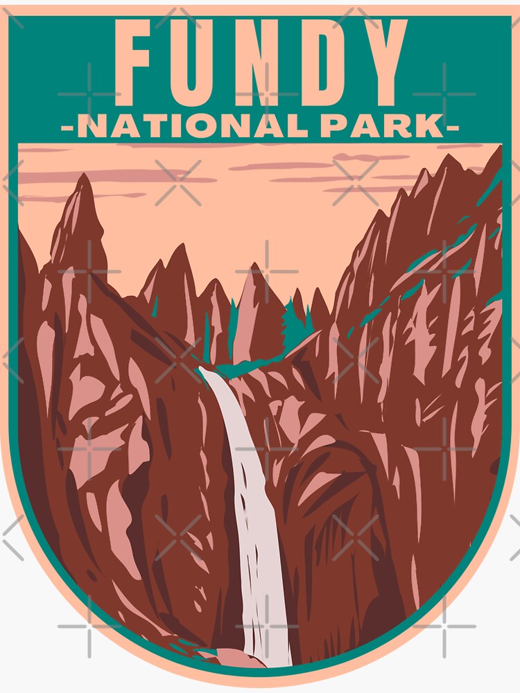 "Fundy National Park, New Brunswick" Sticker for Sale by retrotravelart ...