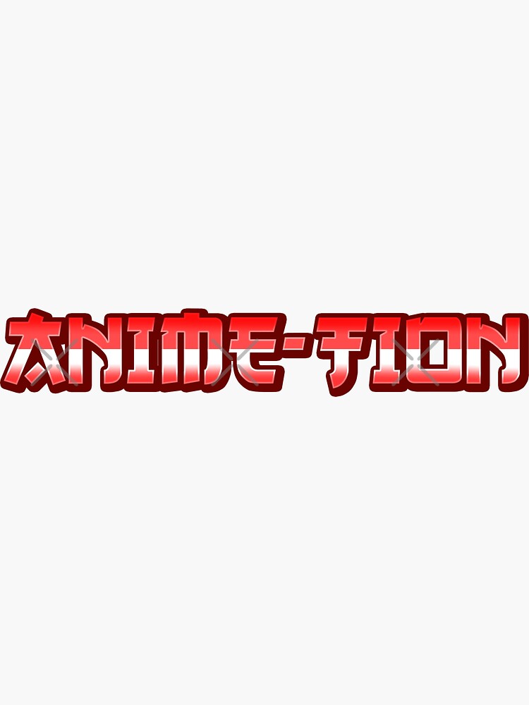 "Anime-tion in Red" Sticker for Sale by Aerodin | Redbubble