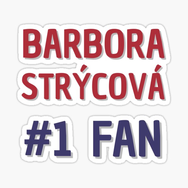 "Barbora Strycova- #1 Fan" Sticker for Sale by Rybariuns | Redbubble