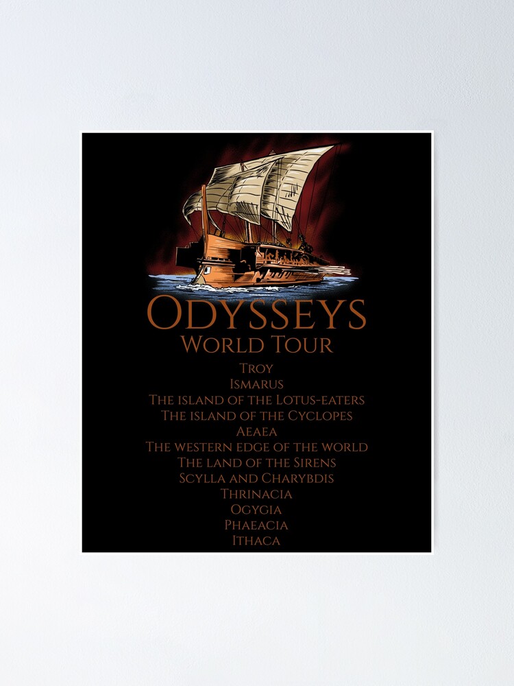 "Ancient Greek Mythology - Odysseus World Tour - Trojan War" Poster for ...
