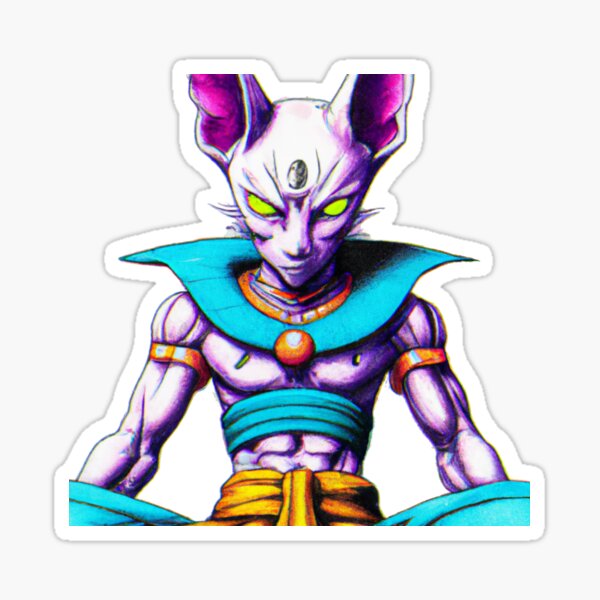"Lord beerus fan art" Sticker for Sale by Perryfranken | Redbubble