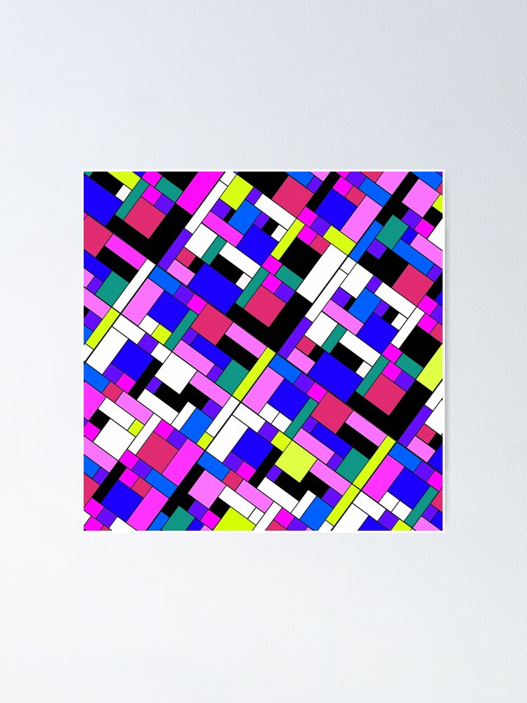 "80s Inspired Blocks" Poster for Sale by TotallyRetroArt | Redbubble