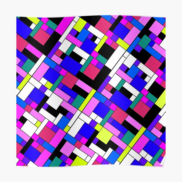 "80s Inspired Blocks" Poster for Sale by TotallyRetroArt | Redbubble