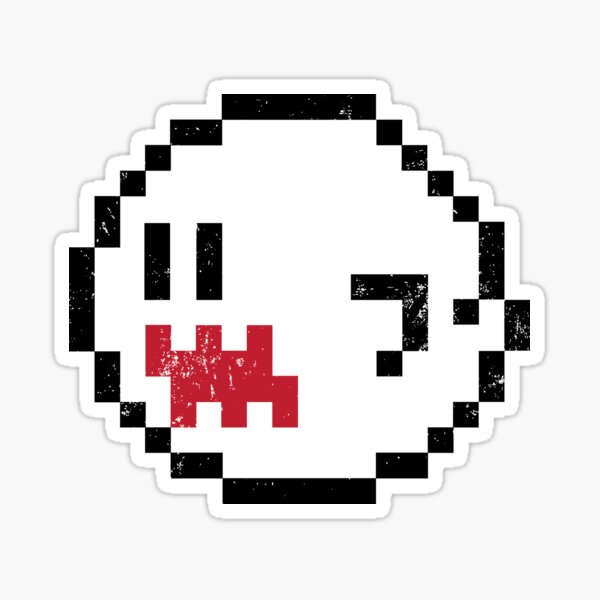 "Boo! Ghost 8bit" Sticker for Sale by DAKAstudio | Redbubble