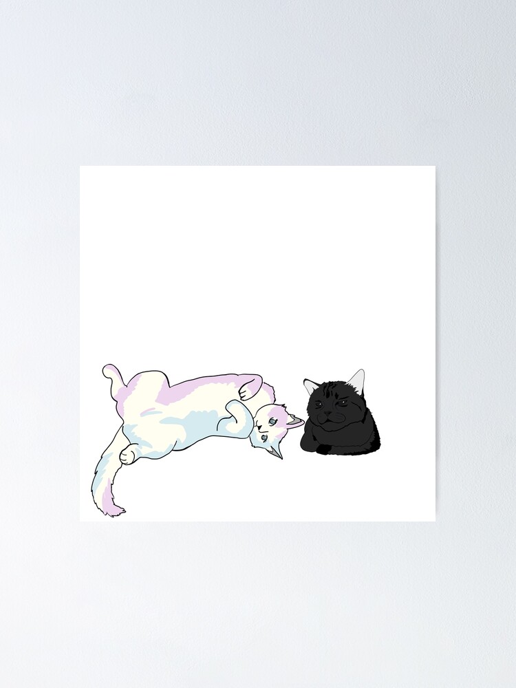 "Wednesday Addams and Enid cats" Poster for Sale by Robin-m-willems ...