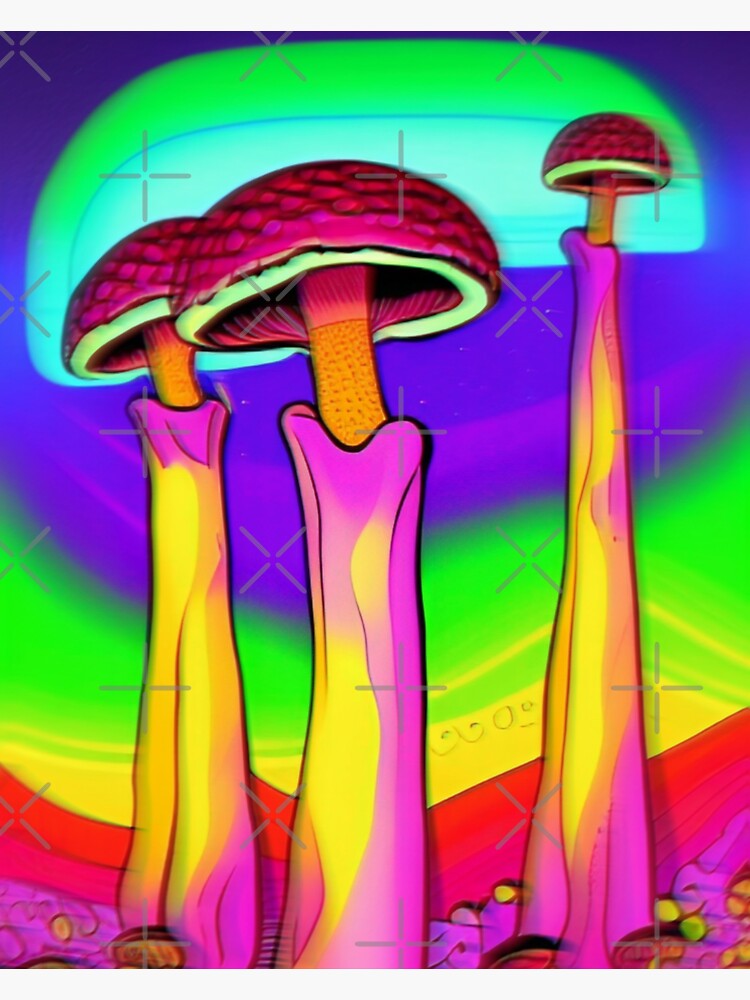 "Trippy stuff. Colorful psychedelic mushrooms" Sticker for Sale by Neo ...