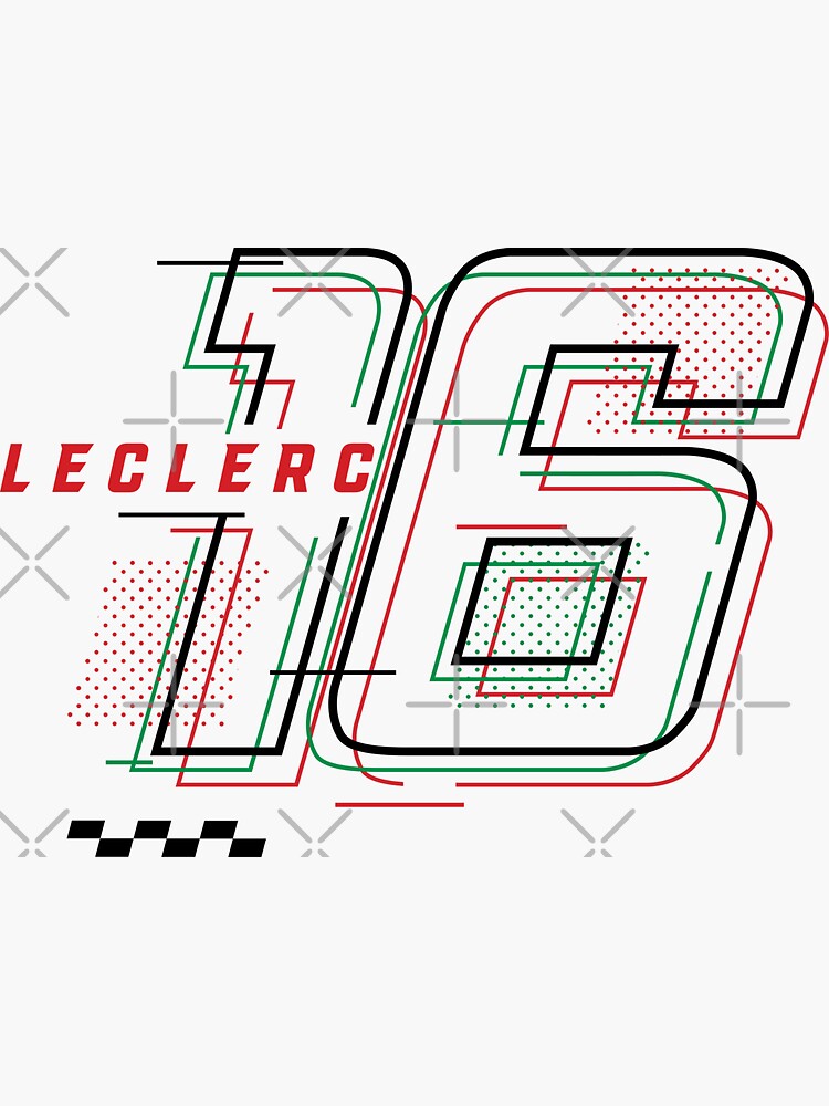 "Charles Leclerc 16 Ferrari Formula One" Sticker for Sale by demhan ...