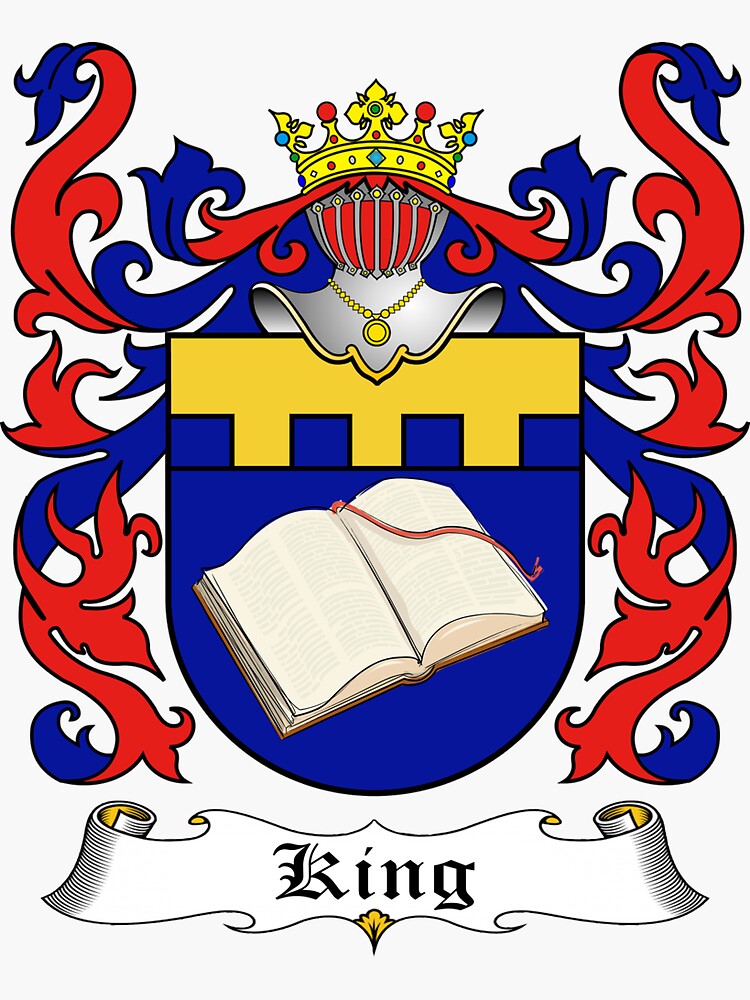 "KING FAMILY CREST" Sticker for Sale by CathalDevlin | Redbubble