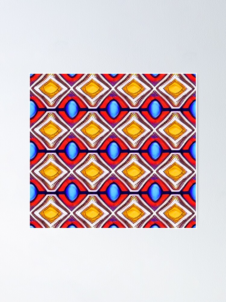 "Colorful African design pattern, African art " Poster for Sale by ...