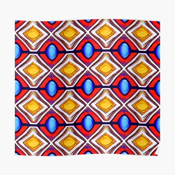 "Colorful African design pattern, African art " Poster for Sale by ...