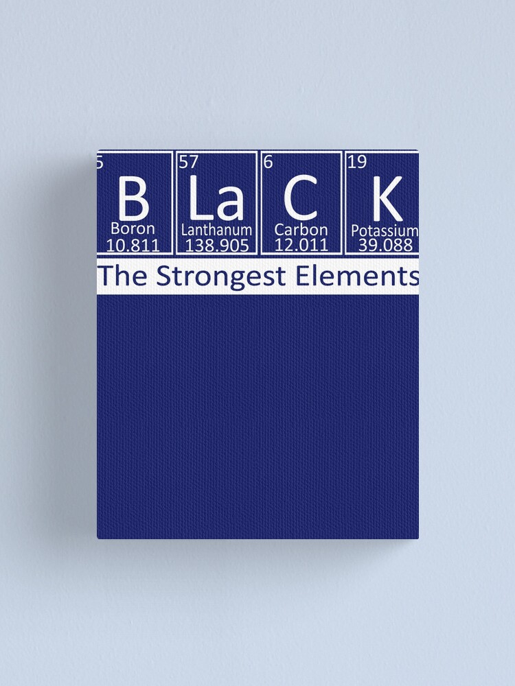 "Black People Power The Strongest Elements Chemistry Periodic Table ...