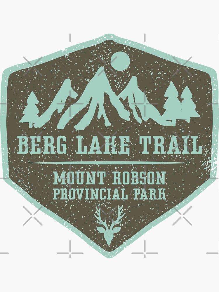 "Vintage Berg Lake Trail, Mount Robson Provincial Park" Sticker for ...
