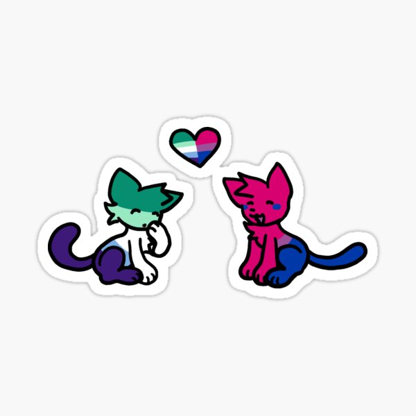 "gay and bi cats" Sticker for Sale by Kecsketo2 | Redbubble