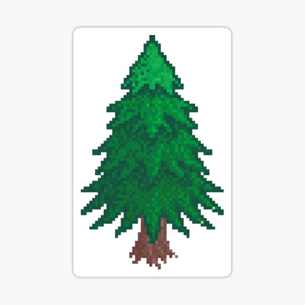 "Pixel Pine Tree" Sticker for Sale by Reethes | Redbubble