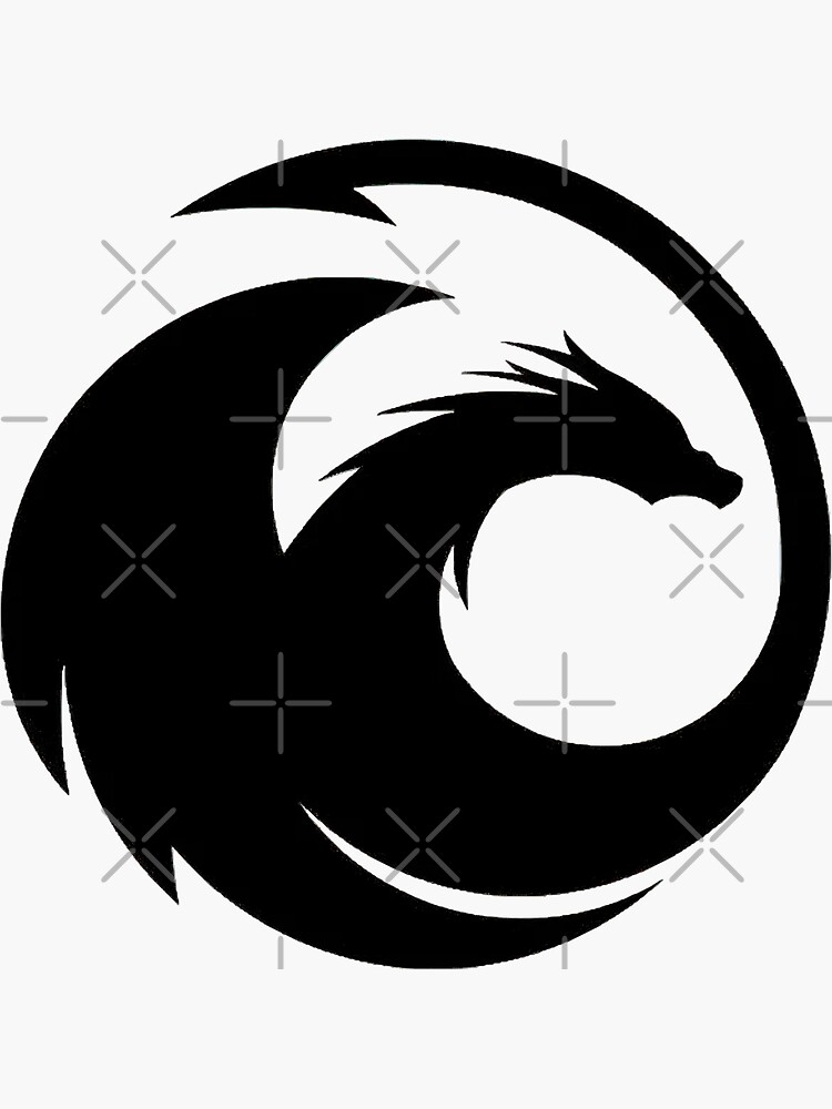 "Tribal Silver Dragon Symbol" Sticker for Sale by dragonwrath | Redbubble