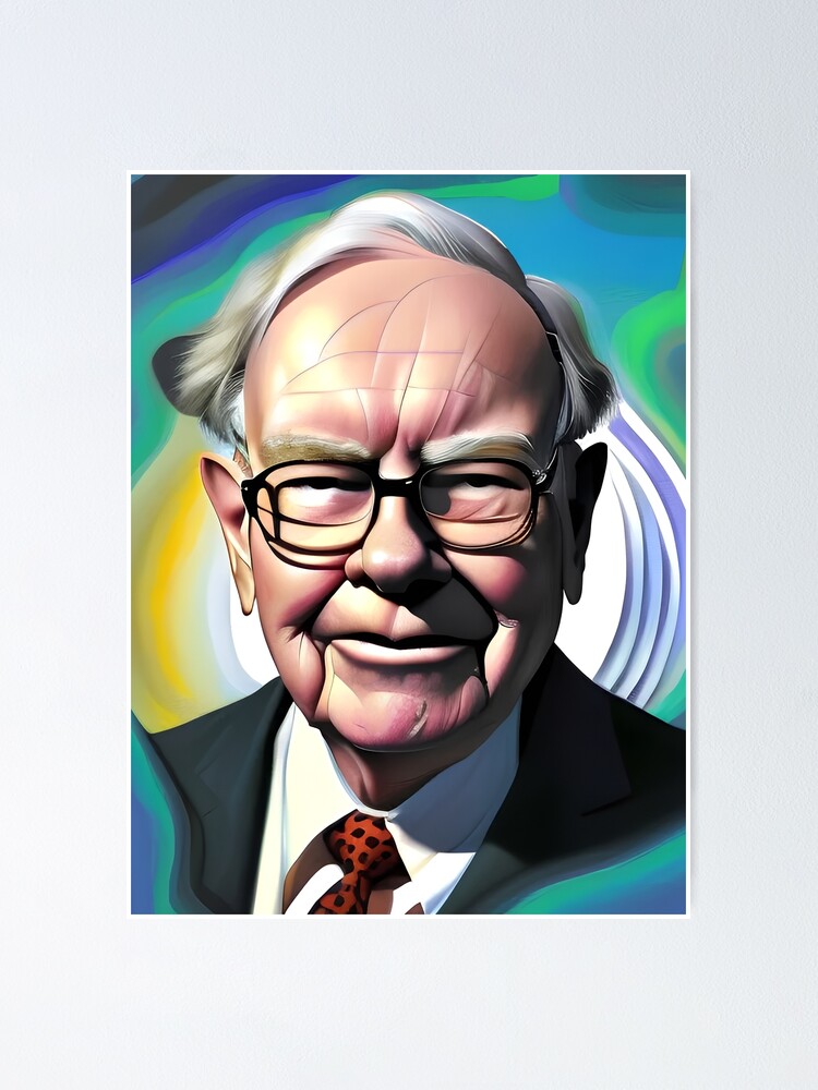 "Warren Buffett in dreamy portrait" Poster for Sale by goghgeous ...