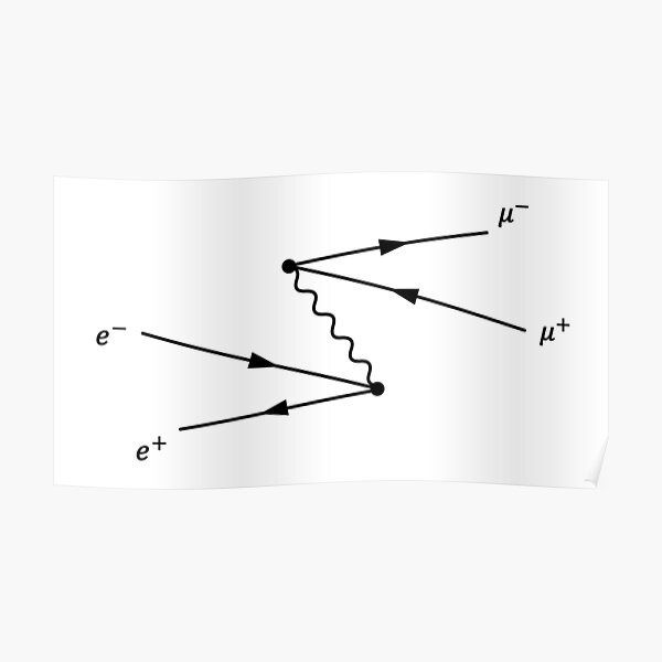 "Feynman Diagram, Electron Positron, To Muon Scattering" Poster for ...