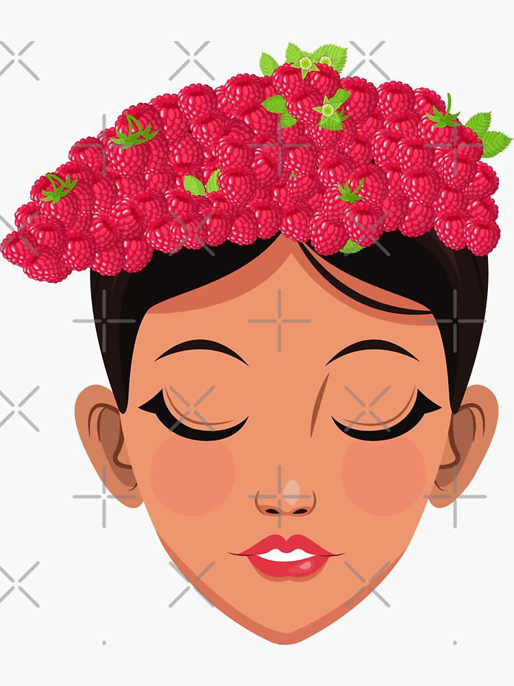 "Beret of raspberries" Sticker for Sale by PlumeInZeMug | Redbubble