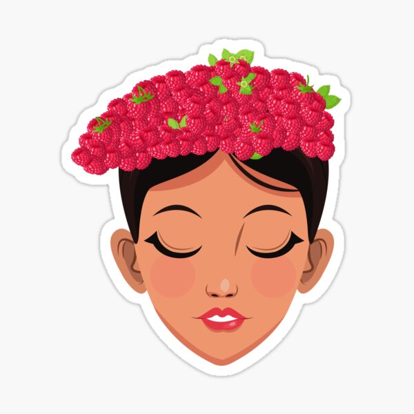 "Beret of raspberries" Sticker for Sale by PlumeInZeMug | Redbubble